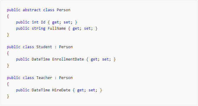 ارث بری در Entity Framework Core | آتریا