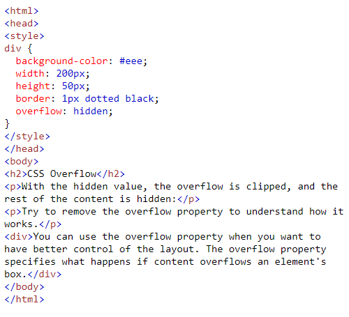 ویژگی Overflow در CSS | آتریا